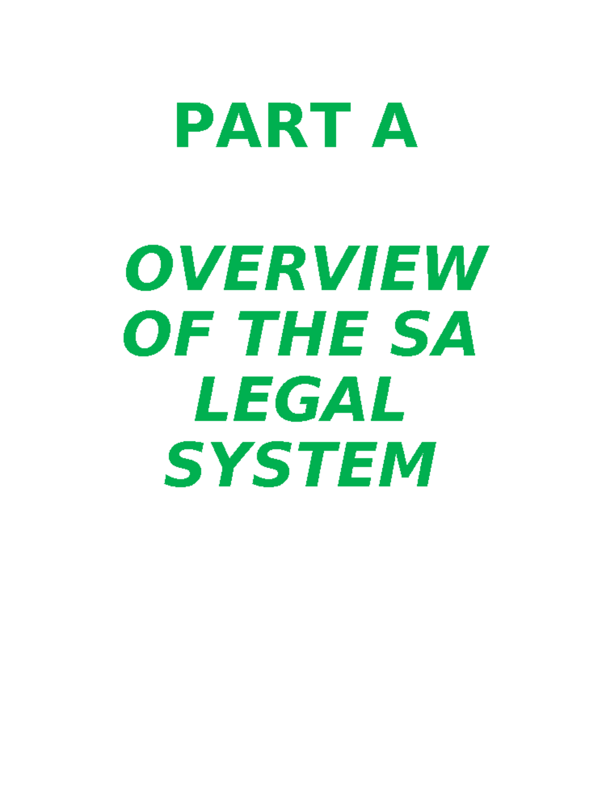 SA Legal System Overview: Law, Morality, and Ethics Explained - Studocu