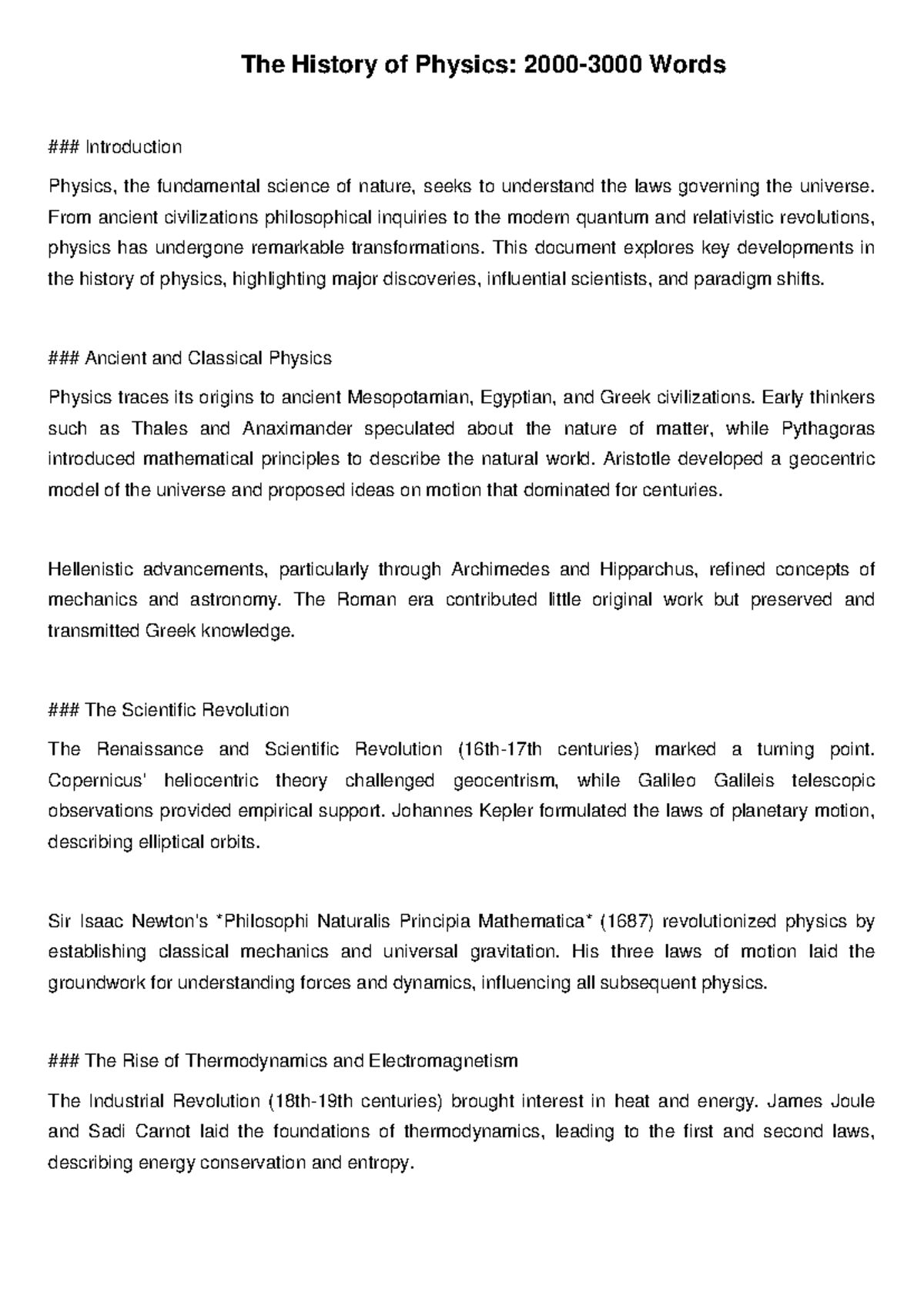 Evolution of Physics: A Comprehensive Overview (PHYS 101) - Studeersnel