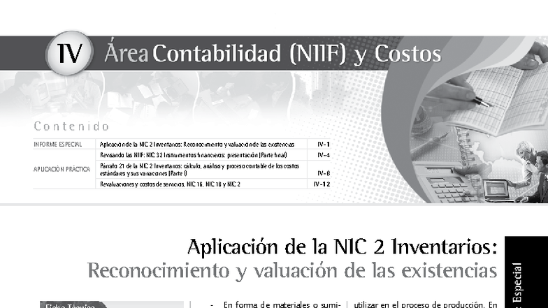 IV Informe Especial: Aplicación Práctica de la NIC 2 Inventarios y ...