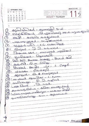 BA- English - Malayalam - Kadha Sahithyam Assignment Part B & C - Studocu