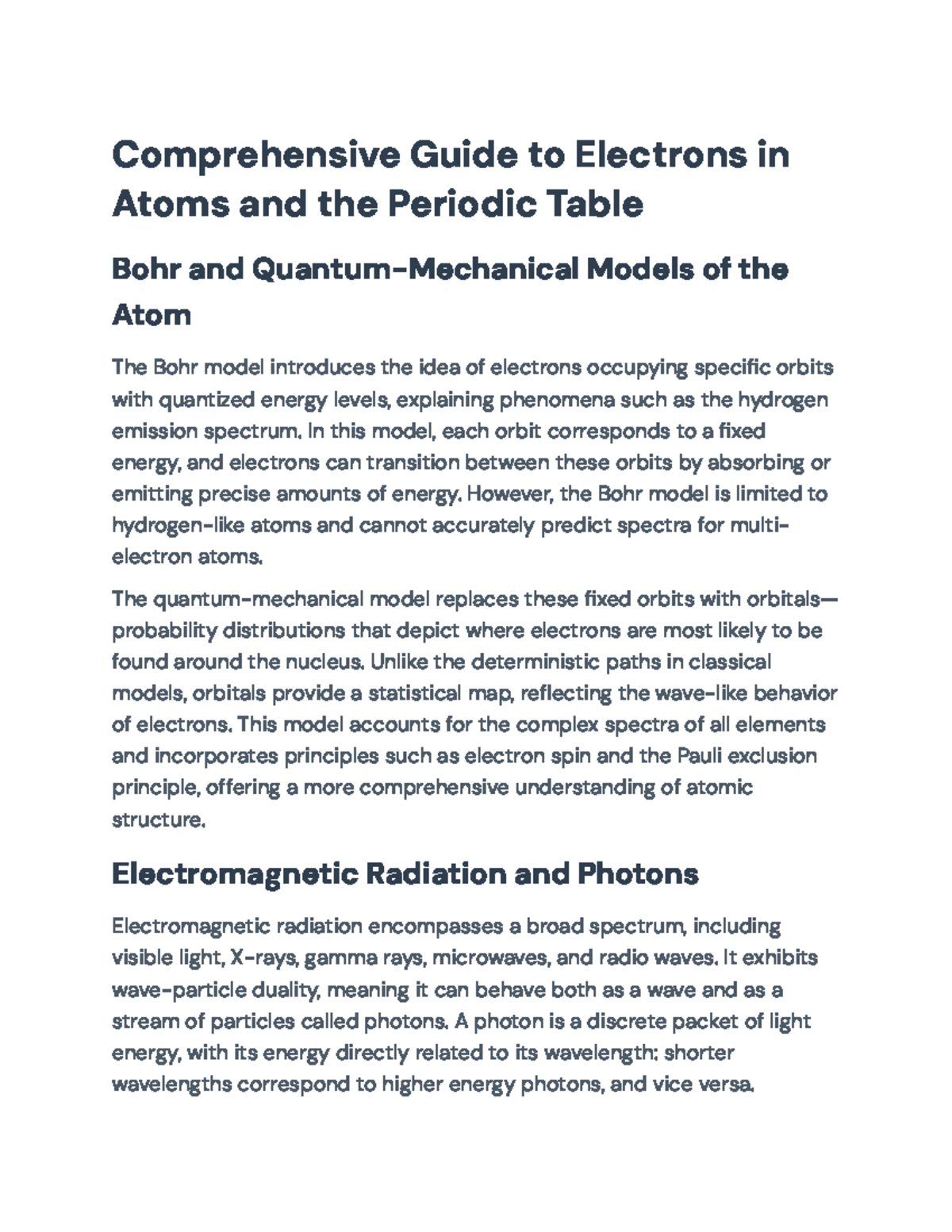 Comprehensive Guide to Electrons in Atomic Structure & Periodic Trends ...