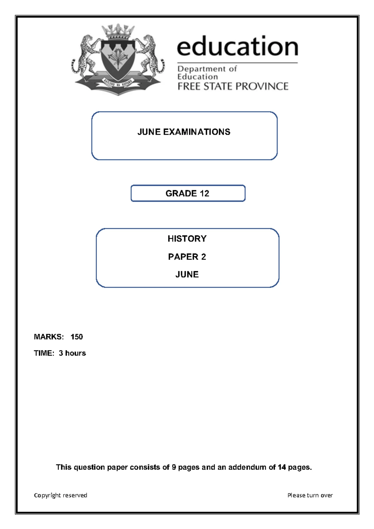 GRADE 12 HISTORY PAPER 2 JUNE 2025 ADDENDUM ON ECC AND GLOBALISATION ...