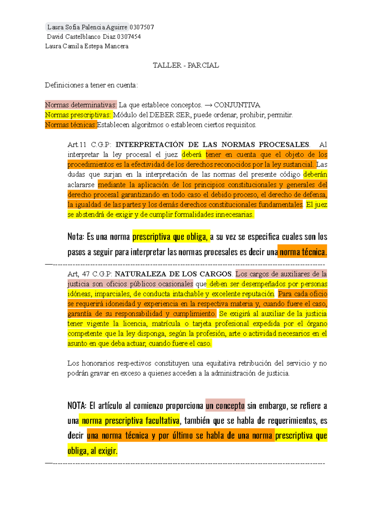 Taller - Parcial Hermenéutica - Laura Sofia Palencia Aguirre 0307507 ...