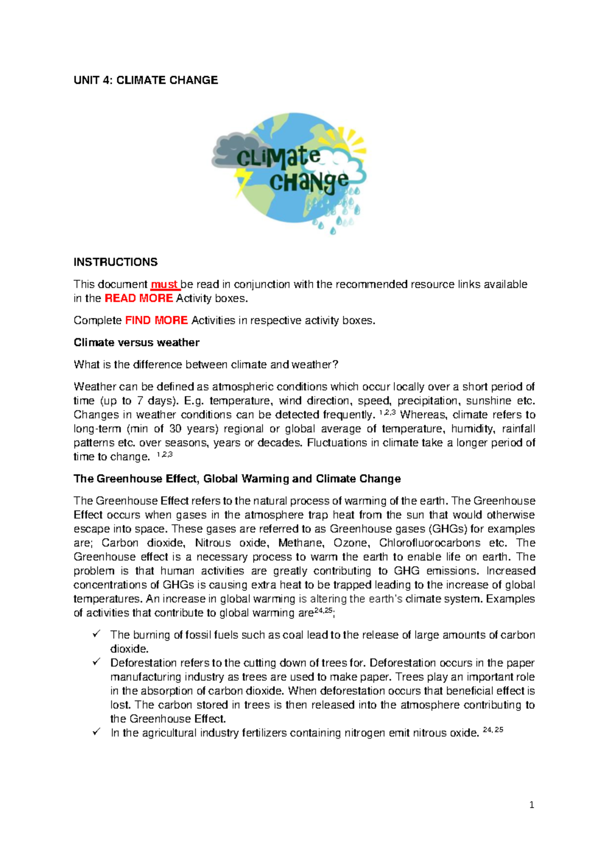 Climate Change Analysis and Impacts: Detailed Write-Up - Studocu