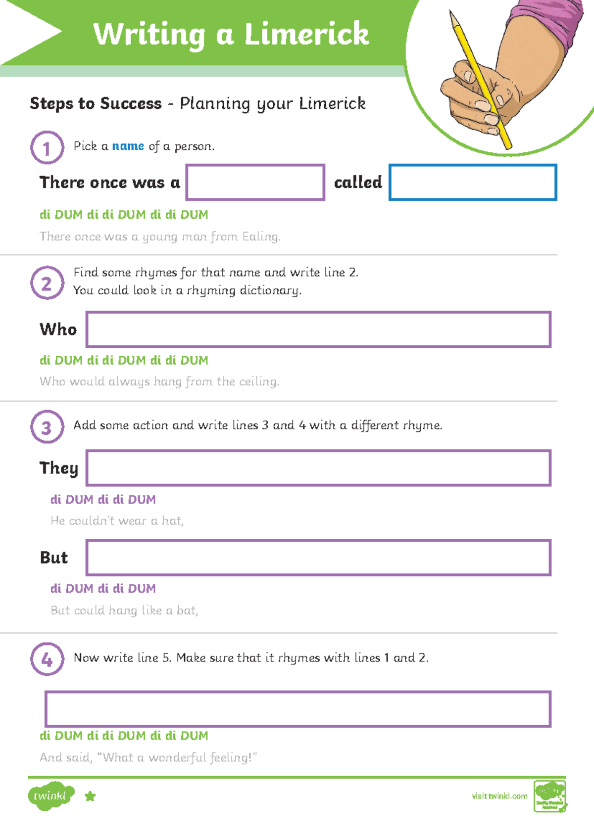 KS2 Writing Limerick Poems: Steps to Success Guide - Studocu