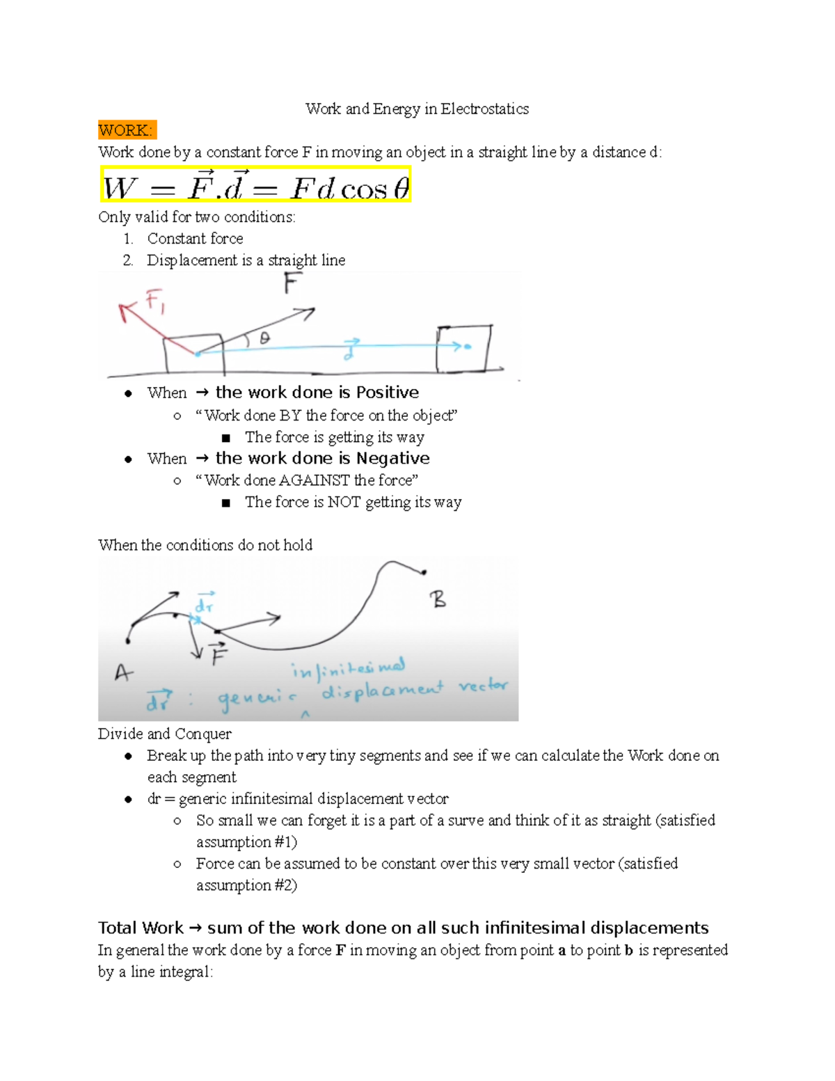 Chapter 23: Work and Potential Energy in Electrostatics Concepts - Studocu