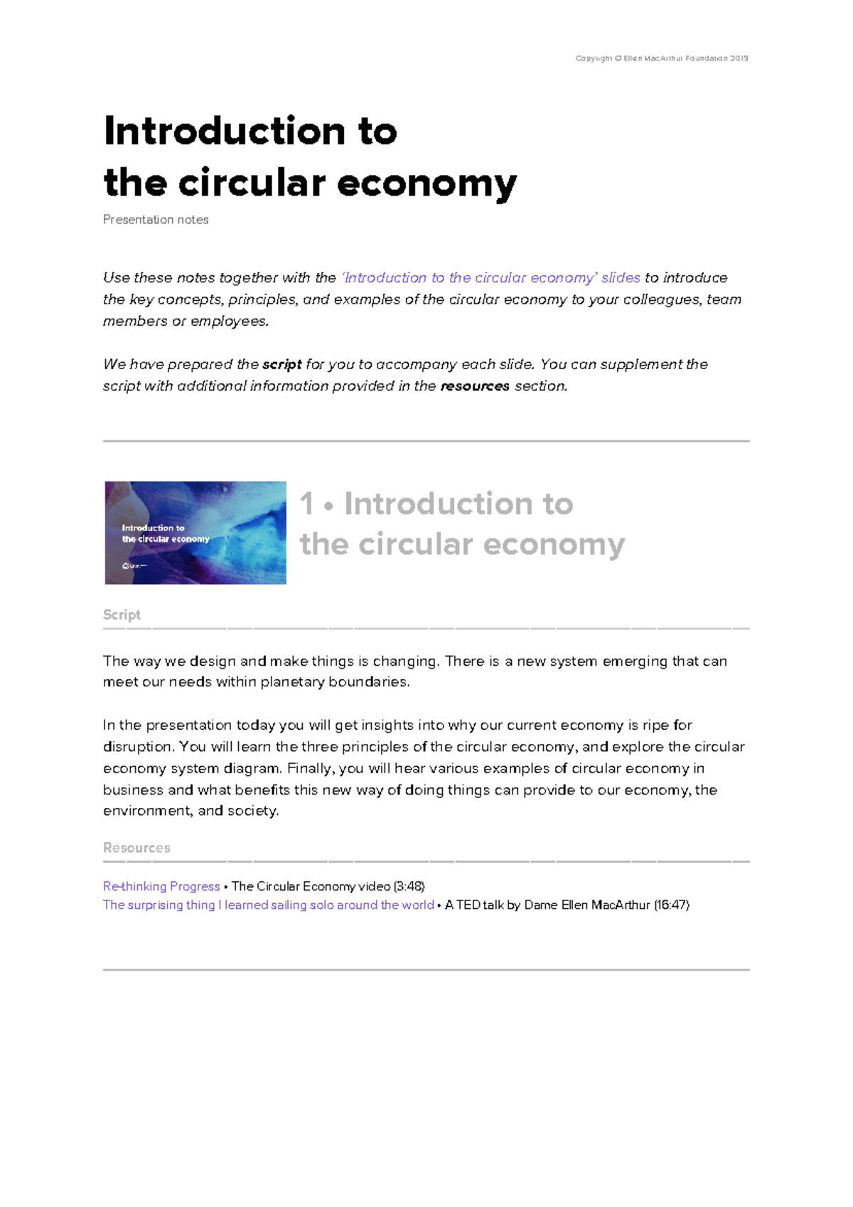 Circular Economy: Key Insights and Principles Presentation Notes - Studocu