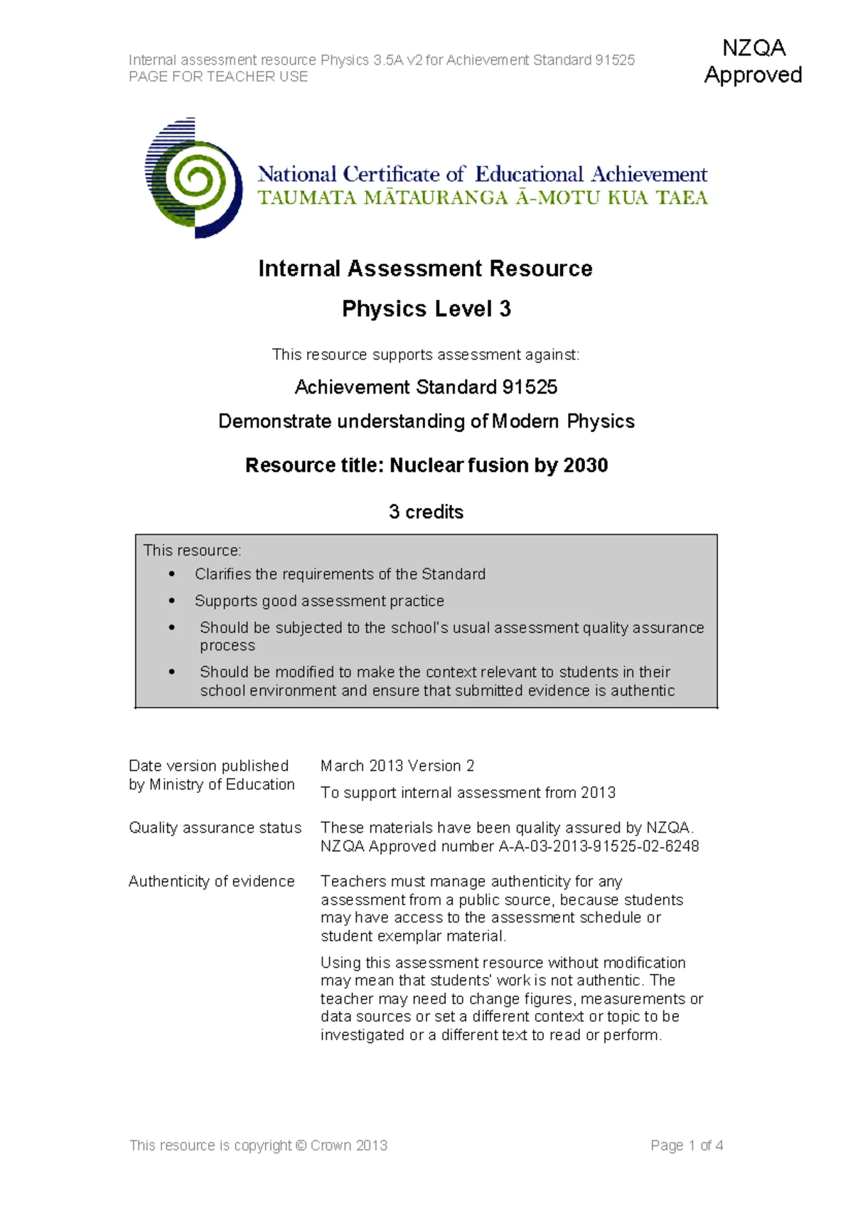 Physics 3 Workbook Answers for NCEA Level 3: New House Edition - Studocu