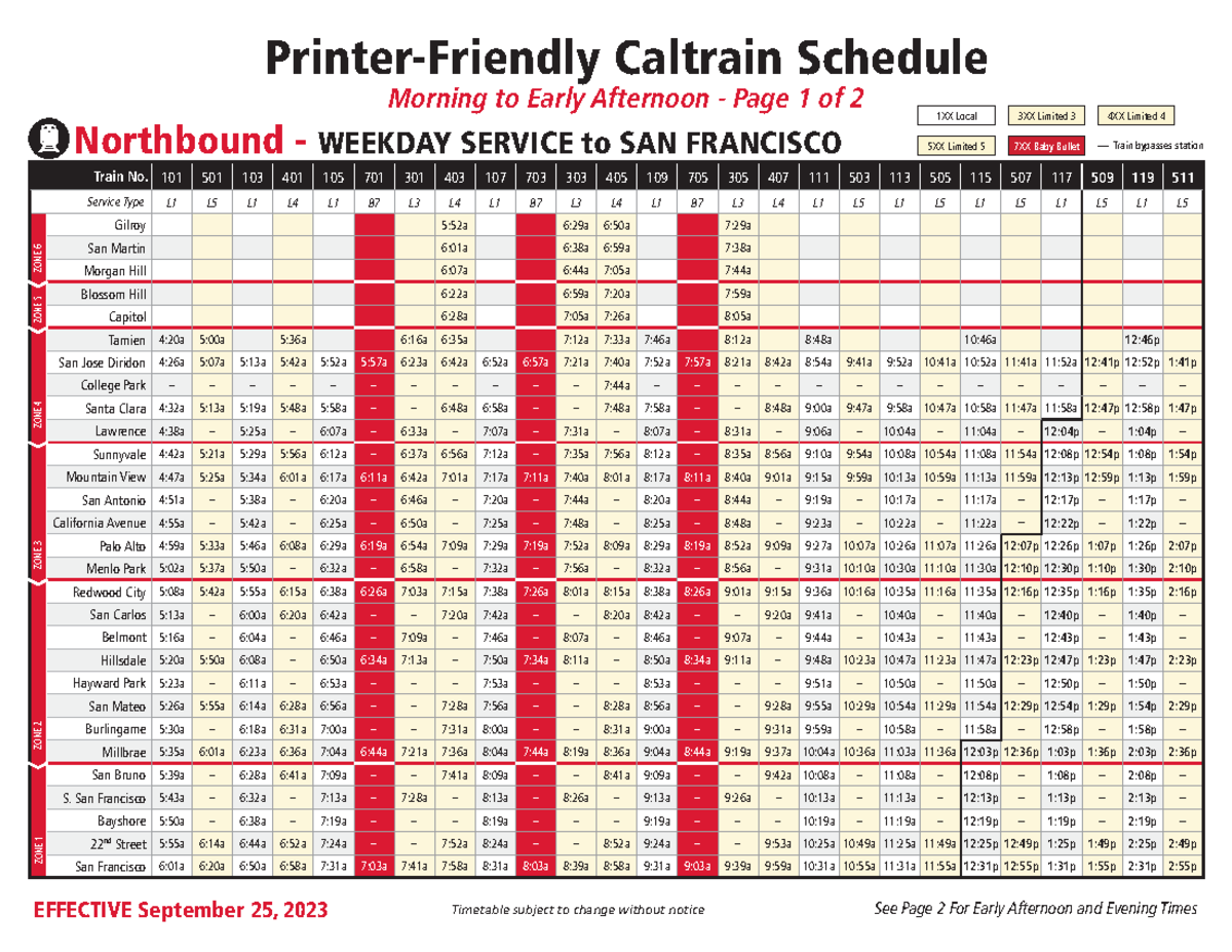 CT Printer Friendly Schedule 09-25-2023 - Final Timetable - Studocu