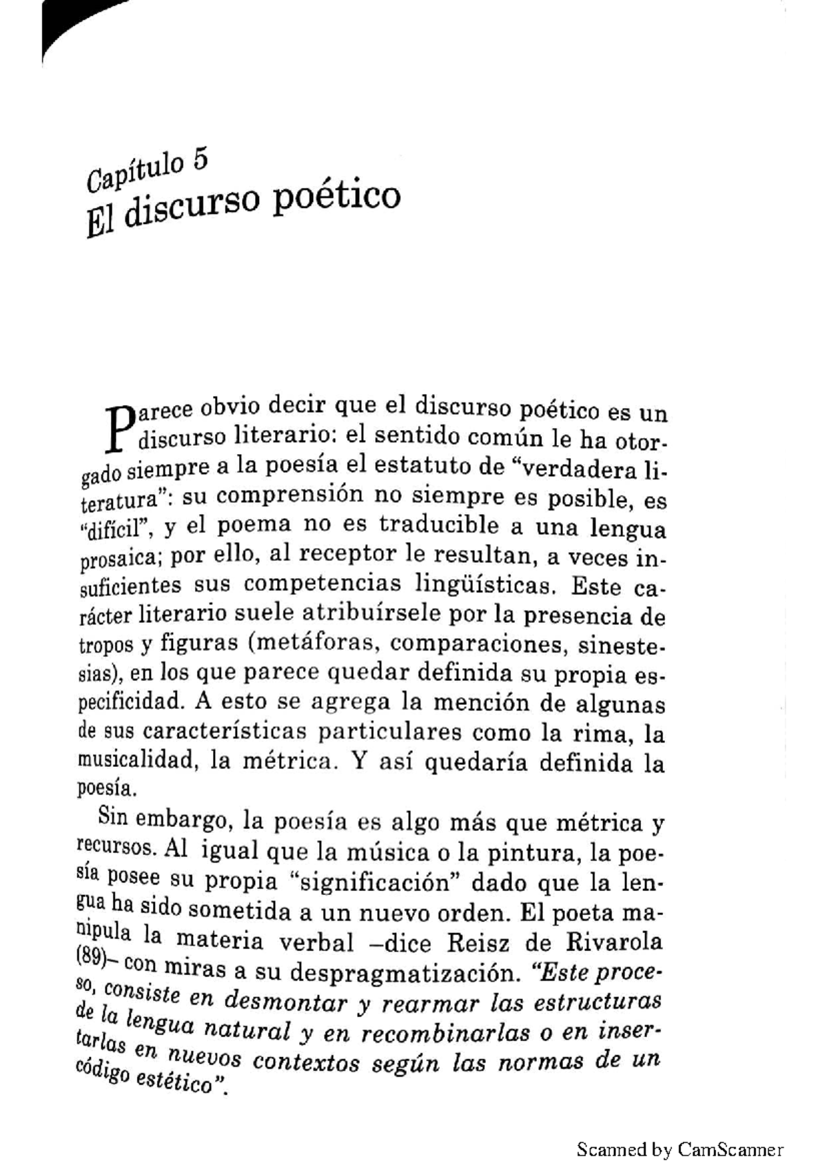 Capítulo 5: El Discurso Poético en la Poesía - Análisis y Reflexiones ...