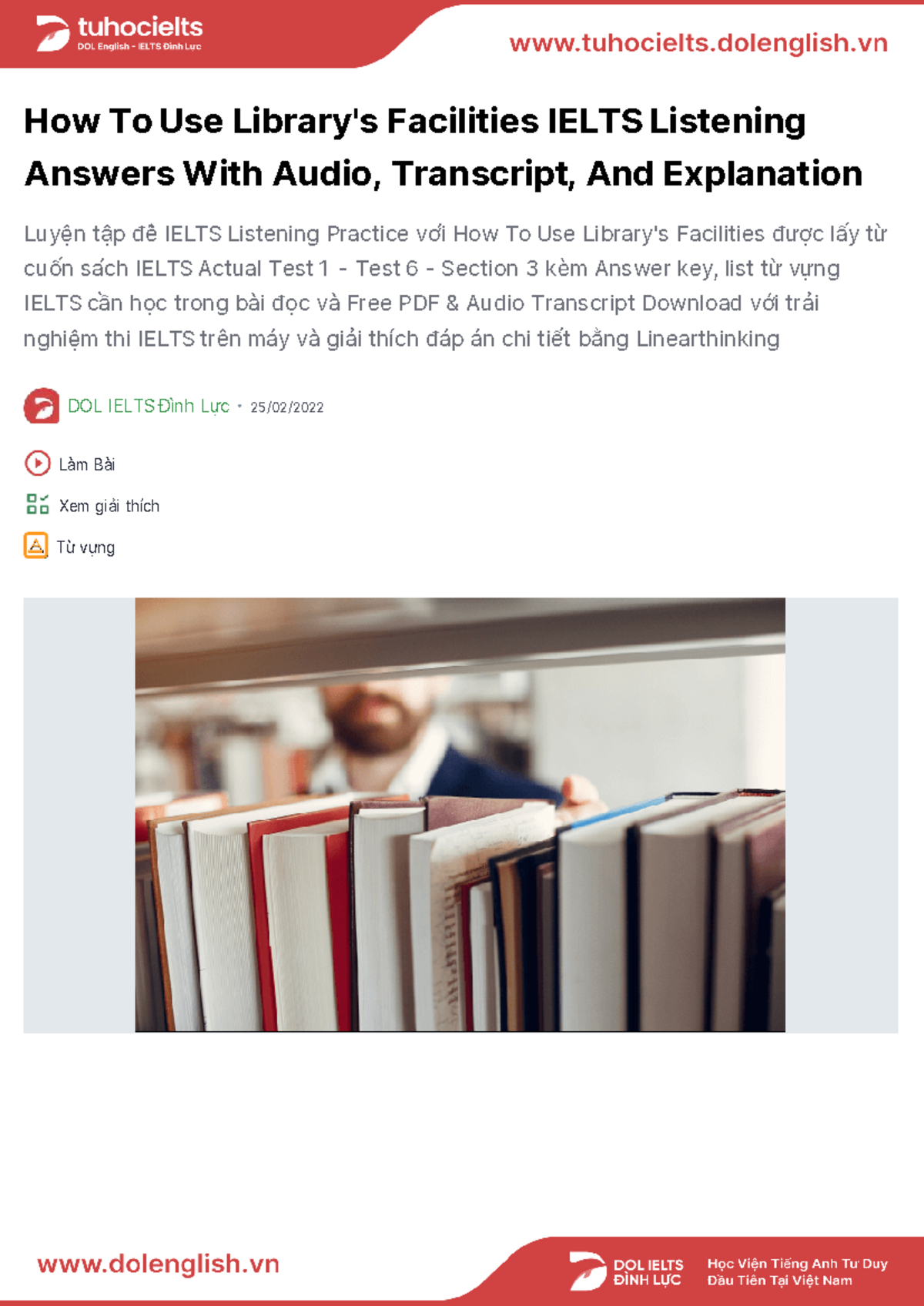 How to Use Library Facilities: IELTS Listening Practice (Test 1, Sec 3 ...