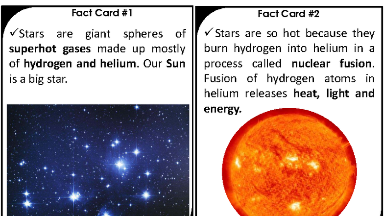 Star Facts Cards for Astronomy Scavenger Hunt (2015) - Studocu