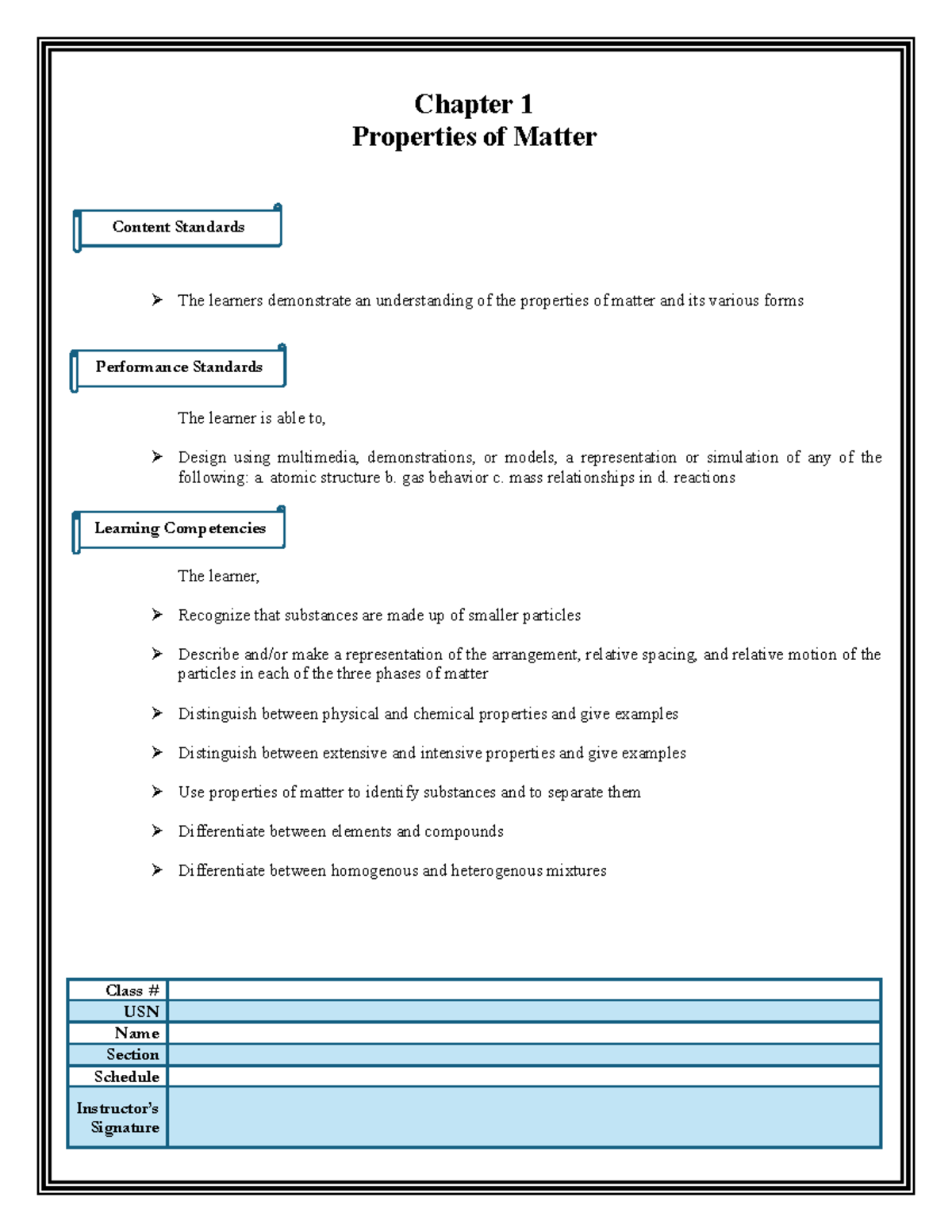 Gen Chem 1: Chapter 1 - Properties of Matter Overview - Studocu