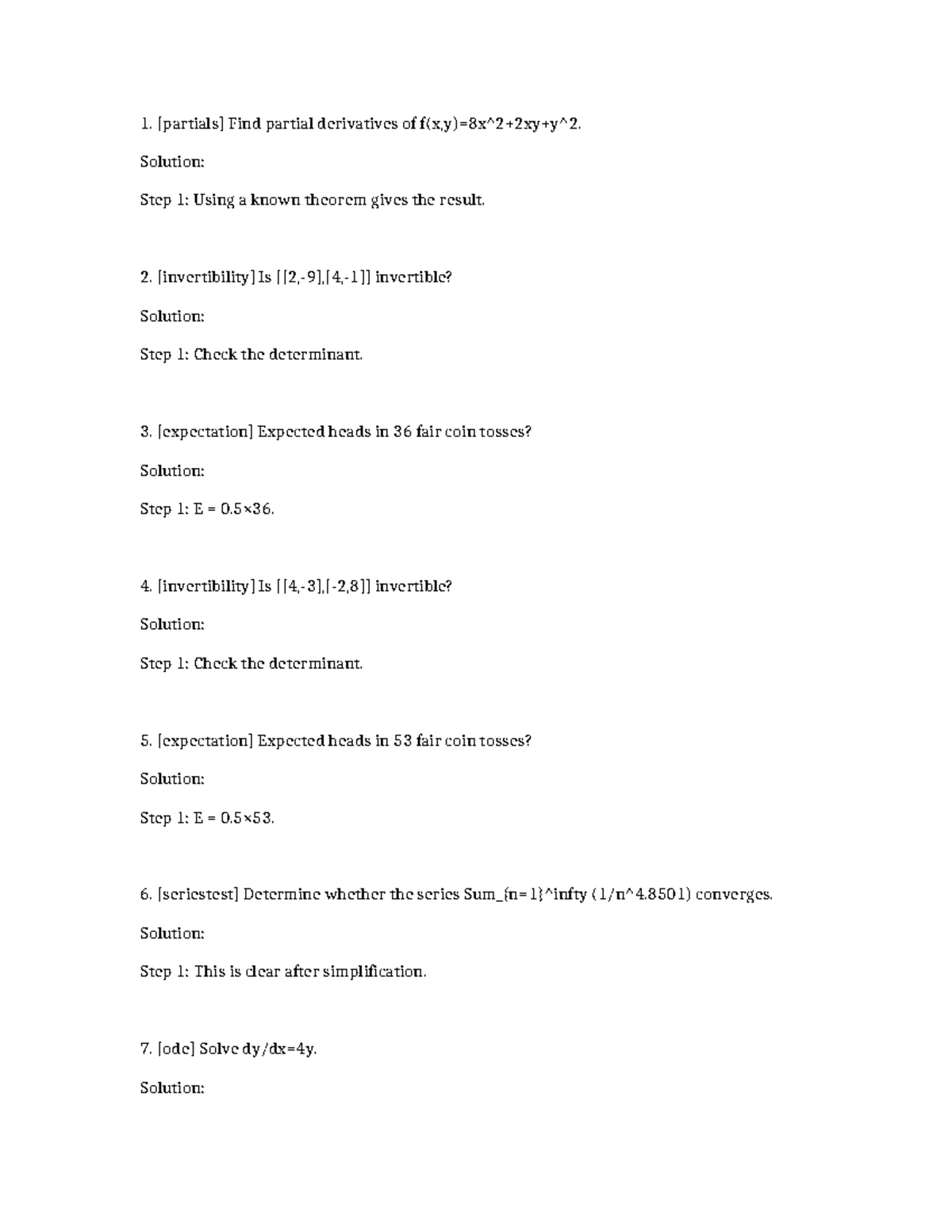 Math 3760 Series Test Solutions and Partial Derivatives - Studocu