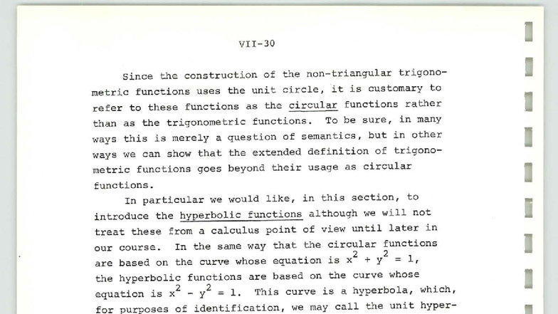 Calculus Chapter 21: Circular and Hyperbolic Functions - Studocu