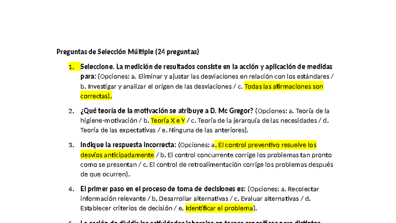 Preguntas de Selección Múltiple y Verdadero/Falso - Administración ...