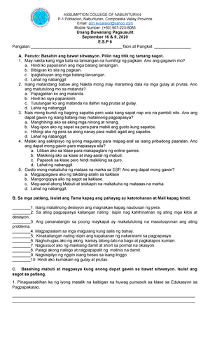 Science 5 - lesson plan - ASSUMPTION COLLEGE OF NABUNTURAN P-1 ...