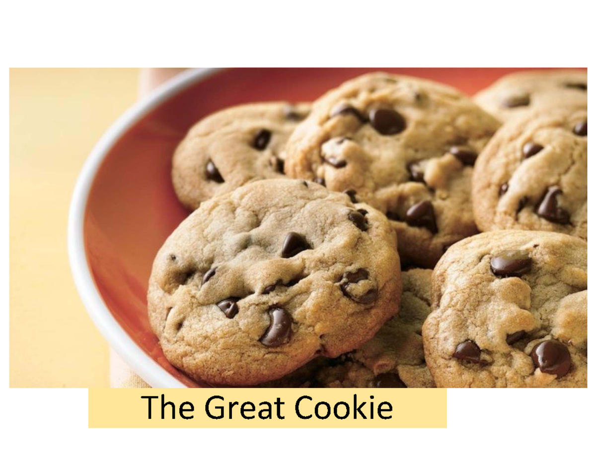 NUTR 165 - The Great Cookie Experiment: Class Assignment Guide - Studocu