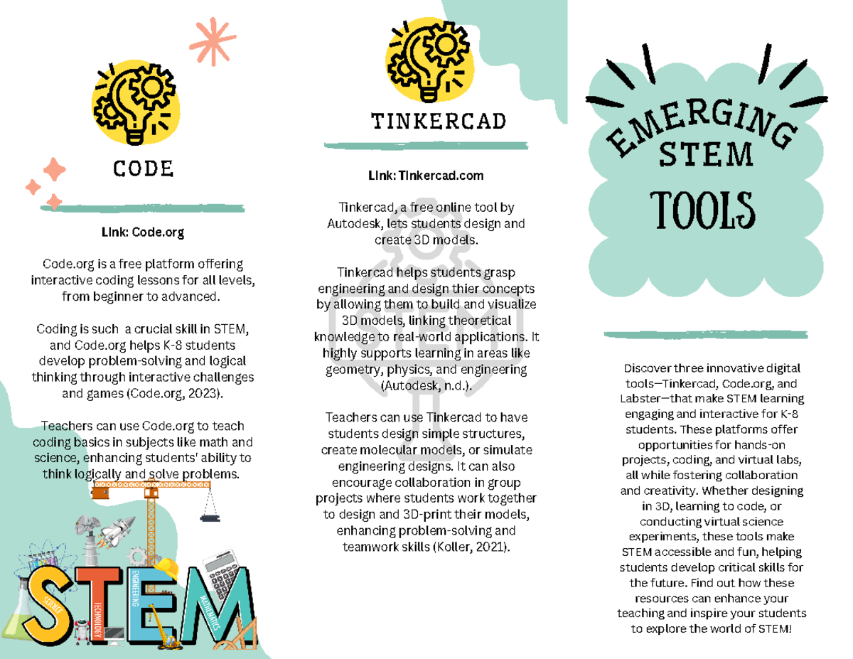 Integrating Tinkercad & Code for Engaging K-8 STEM Instruction - Studocu