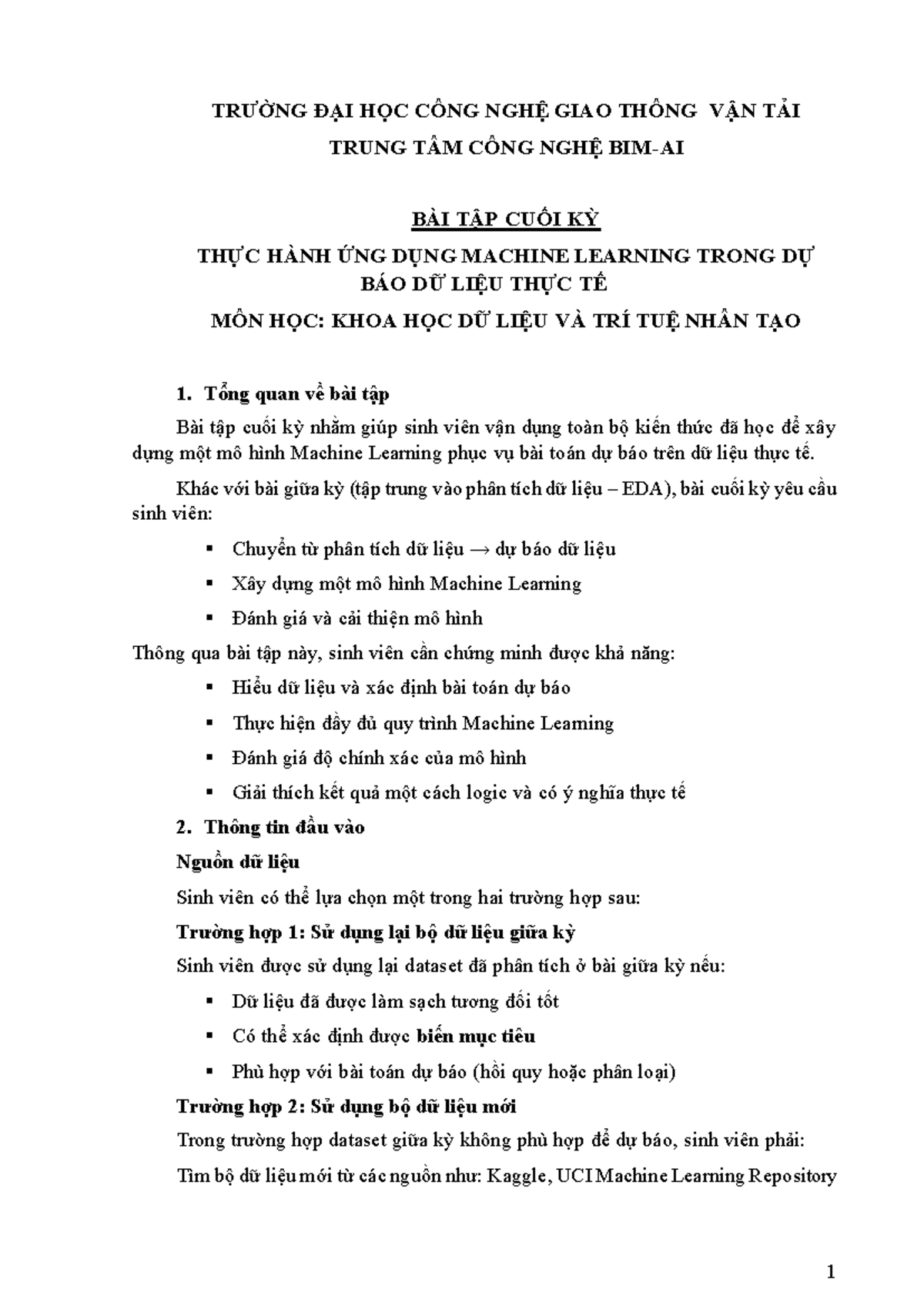 Bài Tập Cuối Kỳ: Ứng Dụng Machine Learning Trong Dự Báo Dữ Liệu - KHDL ...