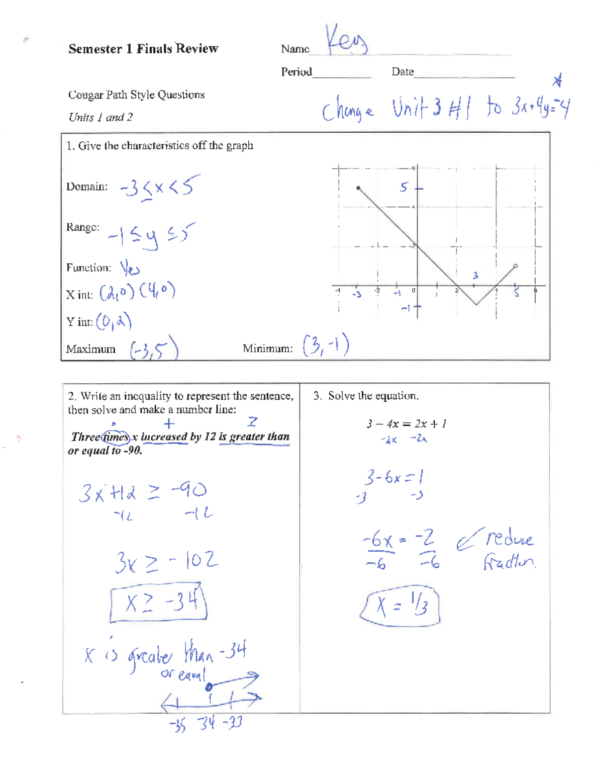S1+Final+Review+Guide+Answer+Key - Studocu