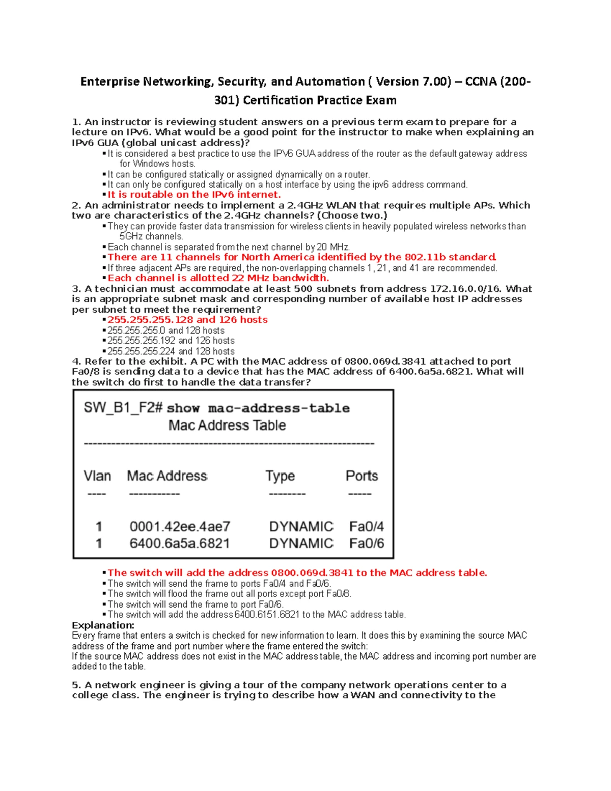 CCNA 3 v7 Modules 3 – 5 Network Security Exam Answers - Enterprise Networking, Security, and ...