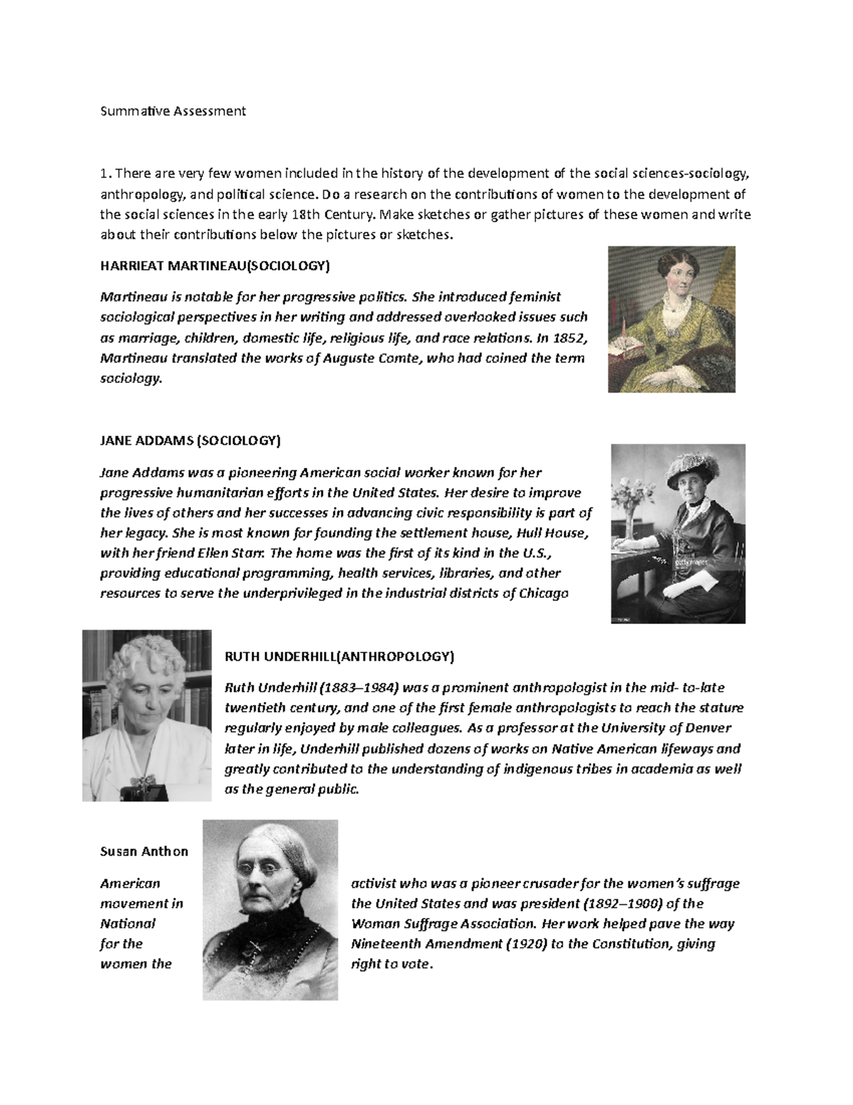 Women’s Contributions in Social Sciences: A 18th-Century Study - Studocu