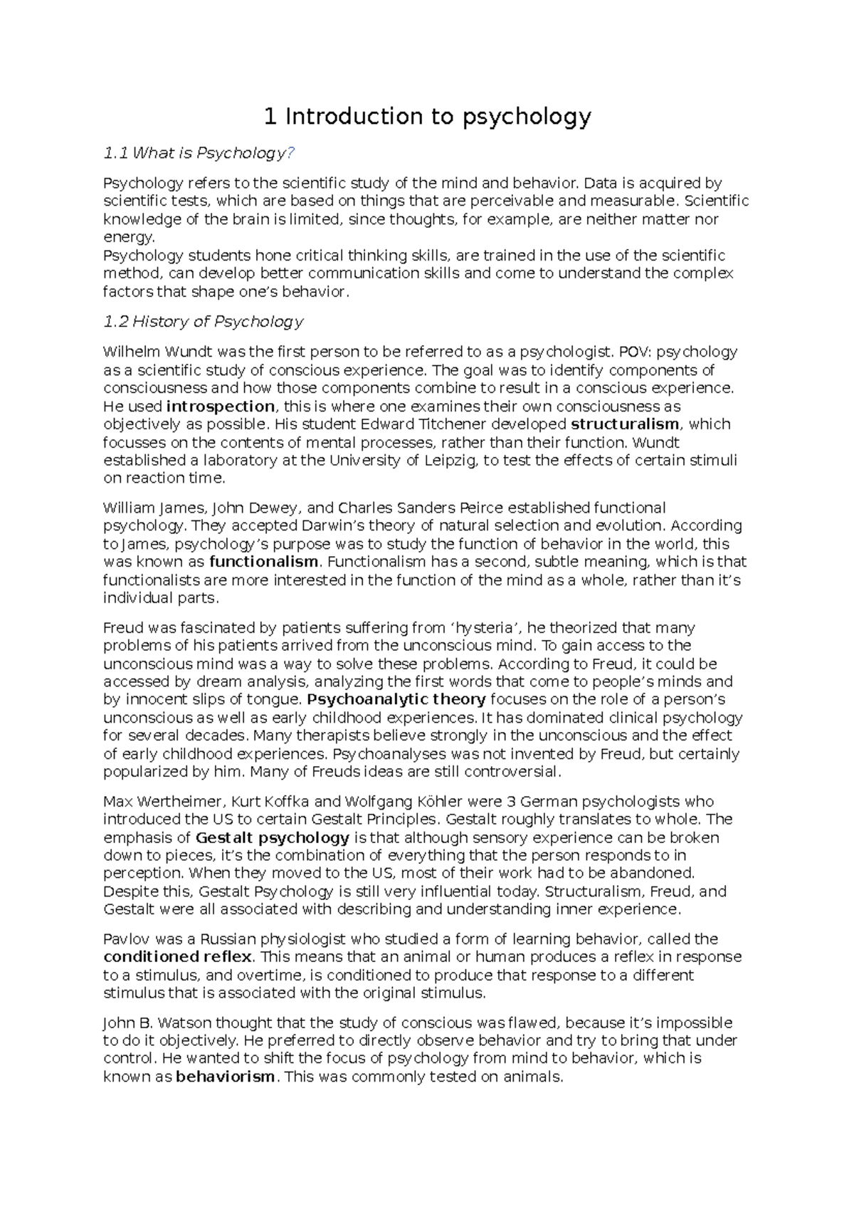 Summary: Introduction to Psychology (PT 101) - Studeersnel