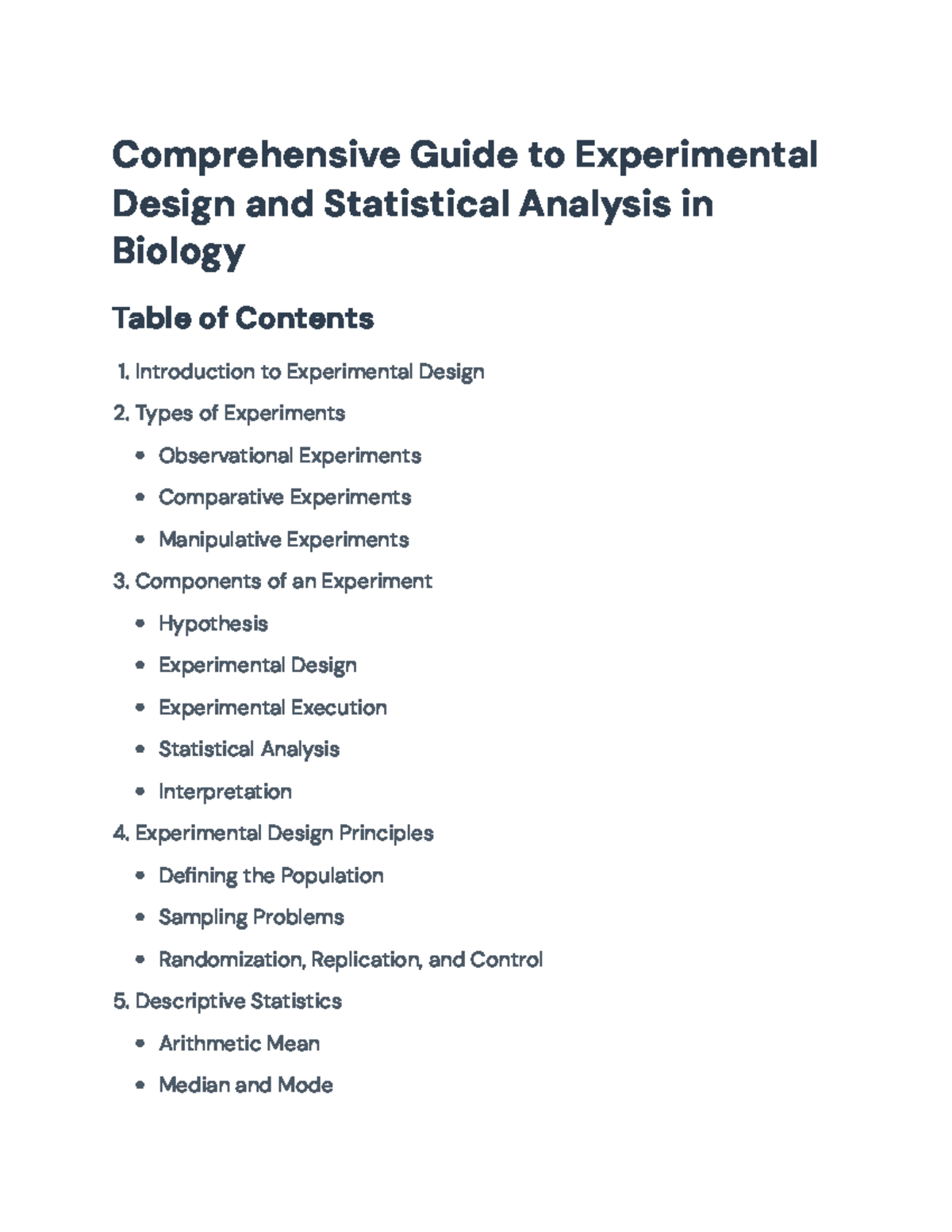 Experimental Design & Statistical Analysis in Biology: A Complete Guide ...