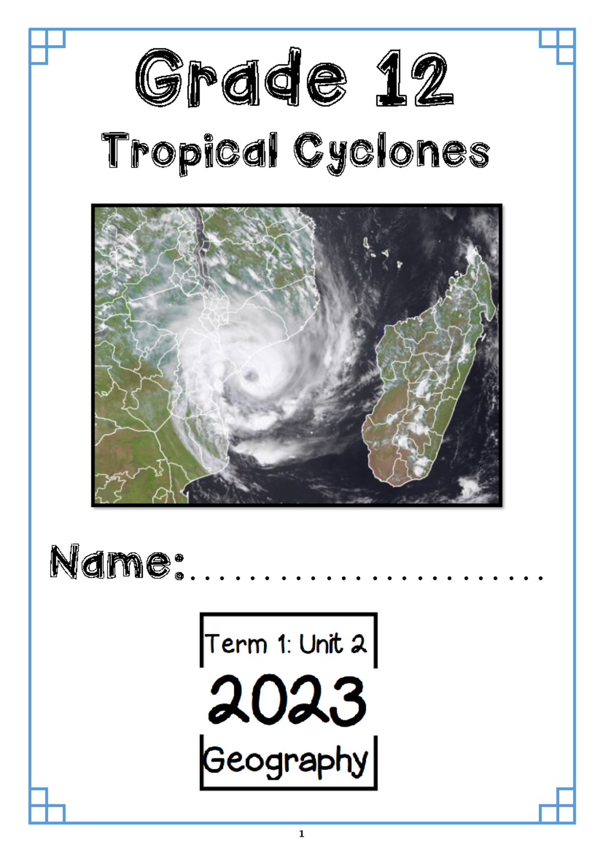 Tropical Cyclones Study Notes: Grade 12 Overview 2023-1 - Studocu