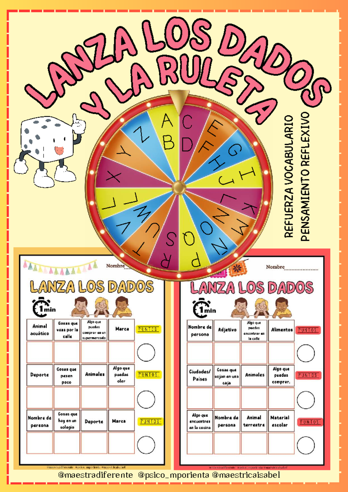 Lanza los Dados: Actividades de Vocabulario y Reflexión I K M J - Studocu