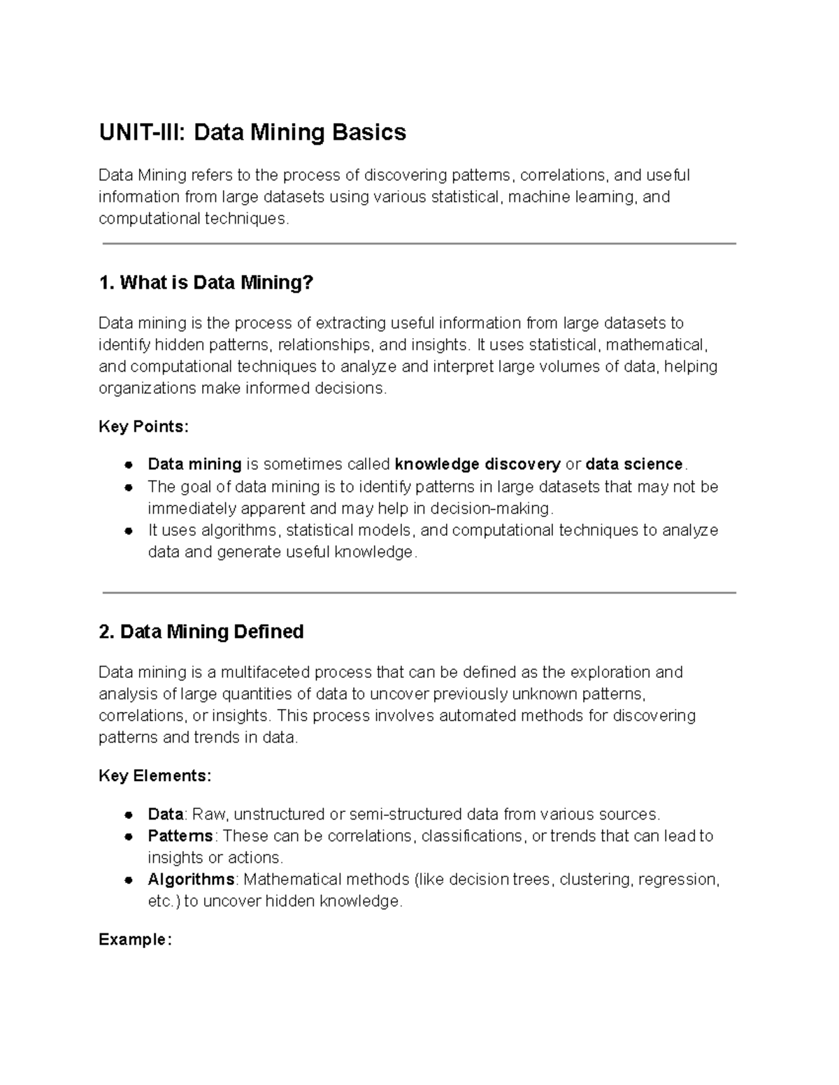 Data Mining Basics: Understanding Techniques and Applications (DWDM ...