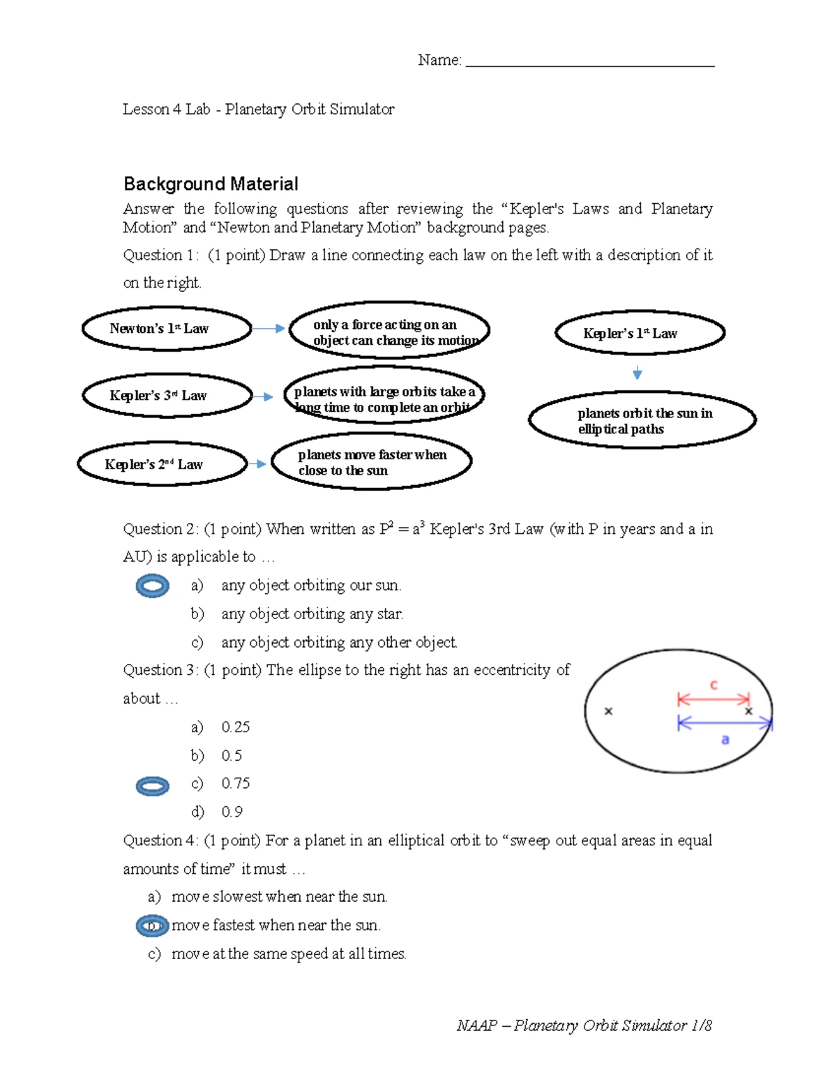 Lesson 3 Lab - Solar System Models (Astronomy 101) Worksheet - Studocu