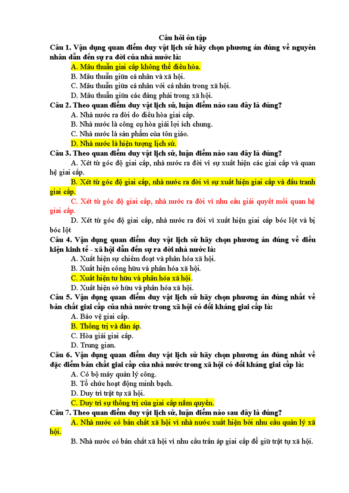 Câu hỏi trắc nghiệm lịch sử - Module 10: Chương 3 - Studocu