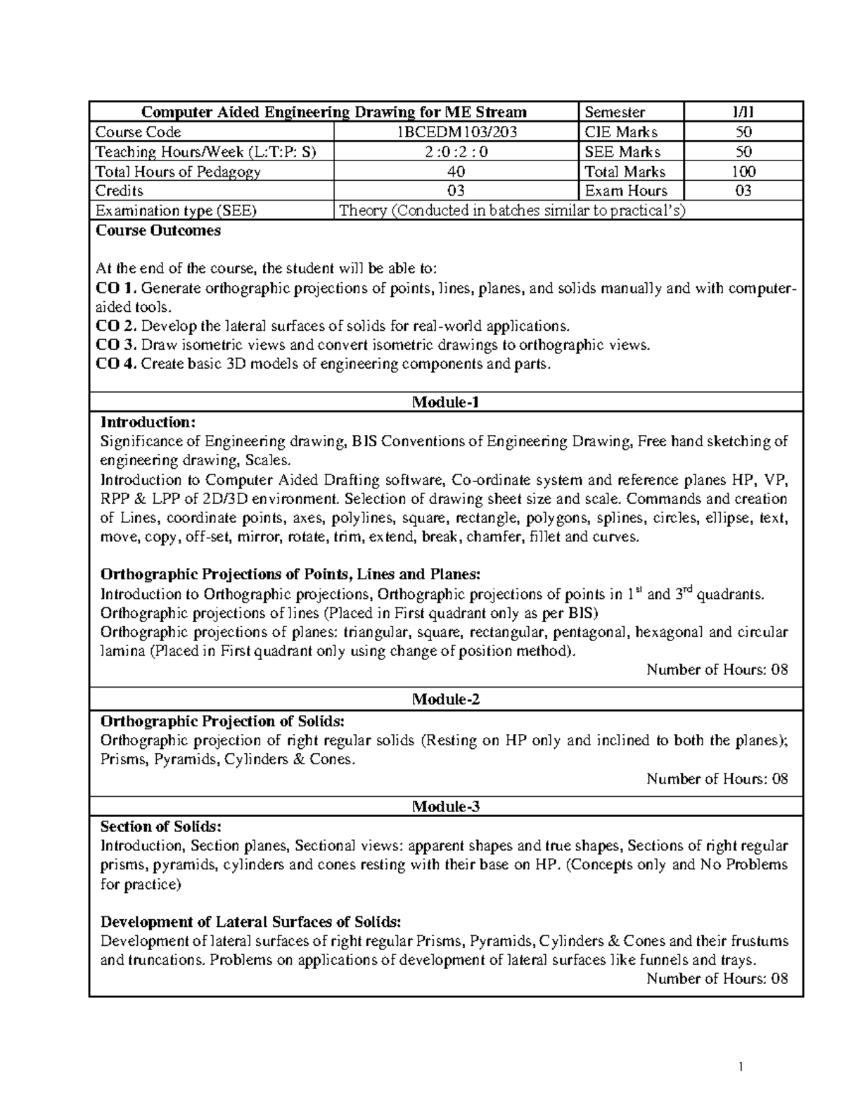 Computer Aided Engineering Drawing - ME Stream CIE (Bcedm 103) - Studocu