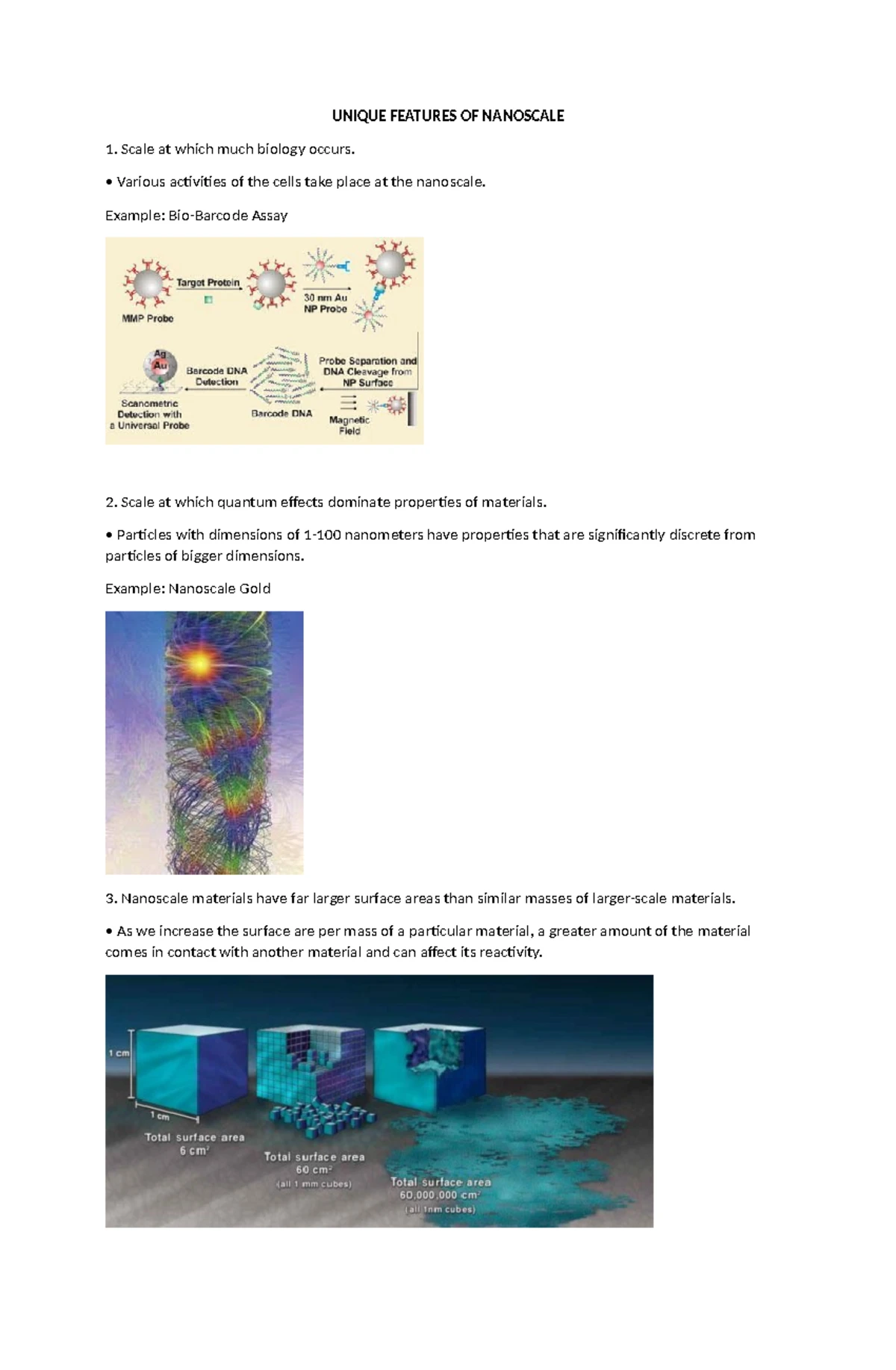NANOSCALE: Unique Features & Implications in Nanotechnology - Studocu