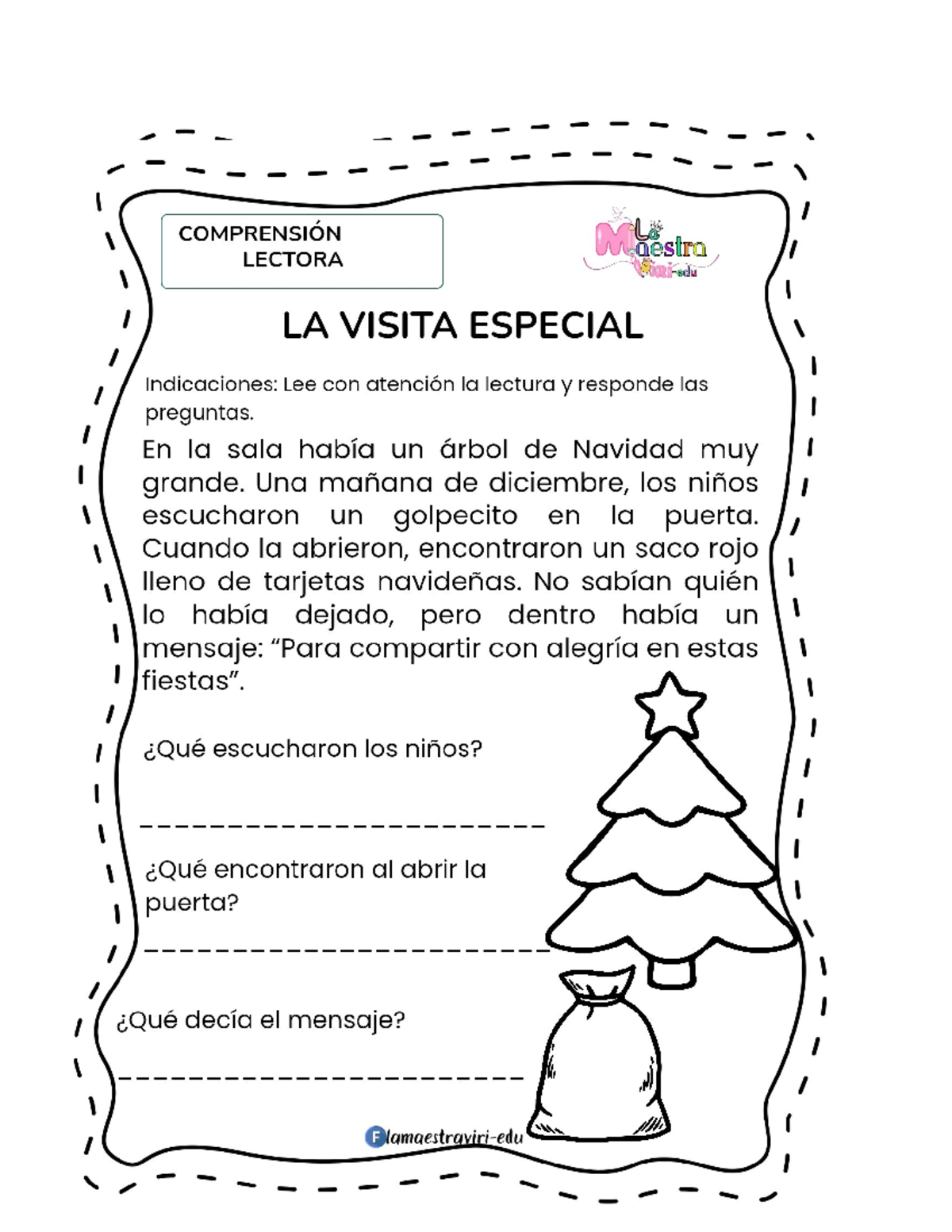 LECTURA DE COMPRENSIÓN: LA VISITA ESPECIAL - Studocu