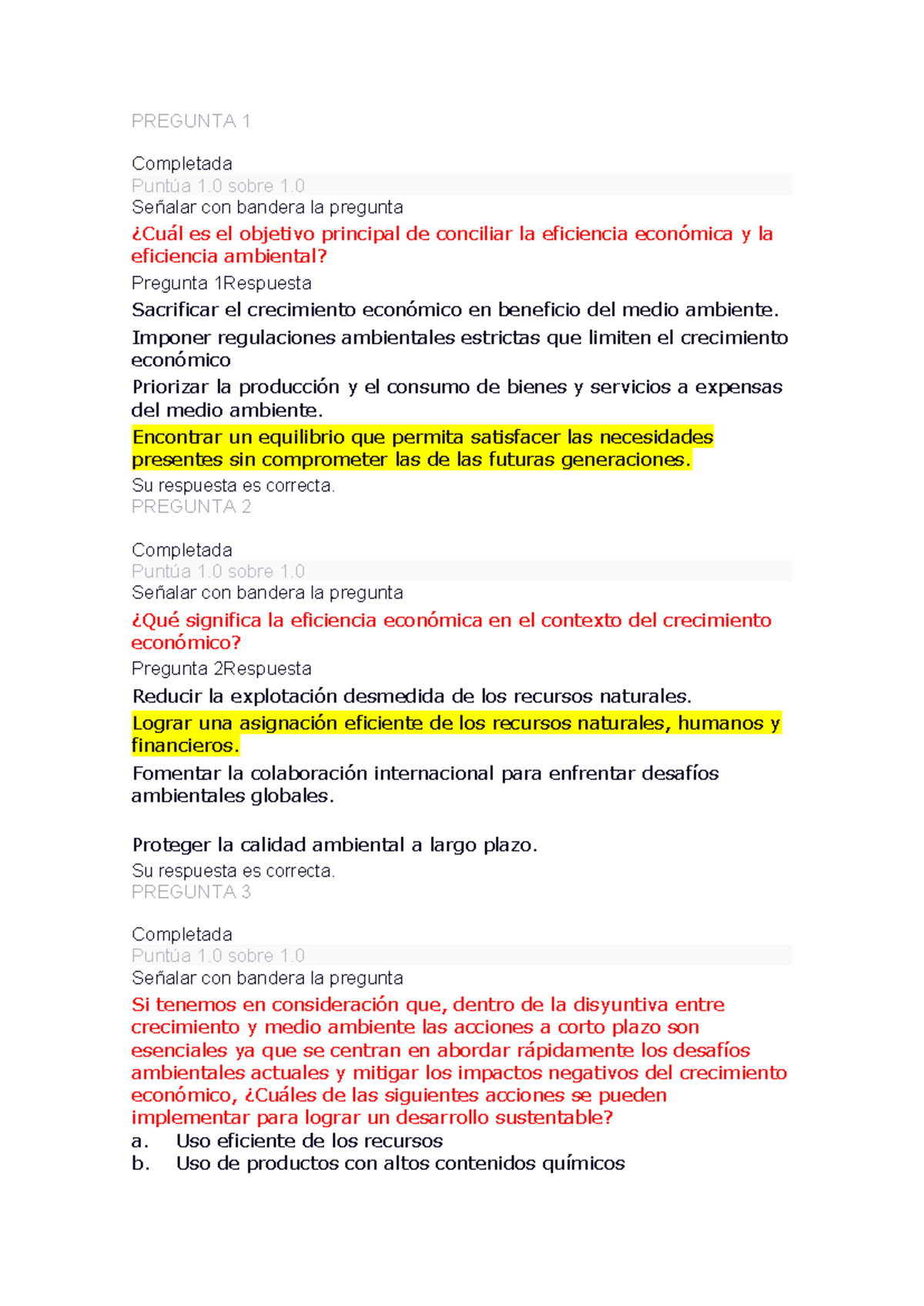 Examen Semana 1 - Desarrollo Sustentable (SUST 101) - Studocu