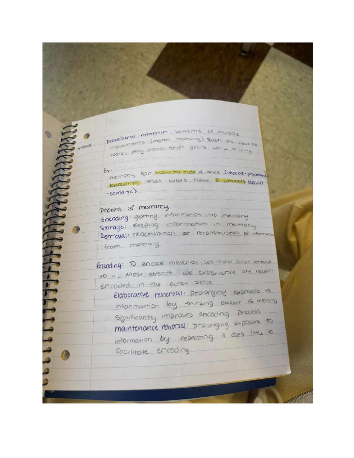Psychology 101: Chapter 8 Study Notes on Procedural Memories - Studocu