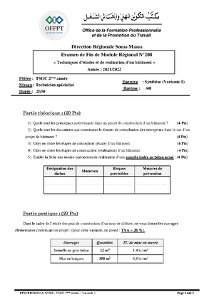 Cours VRD - Module des voiries et réseaux divers VRD + EXERCICES D'APPLICATION - 1 Réalisé par ...