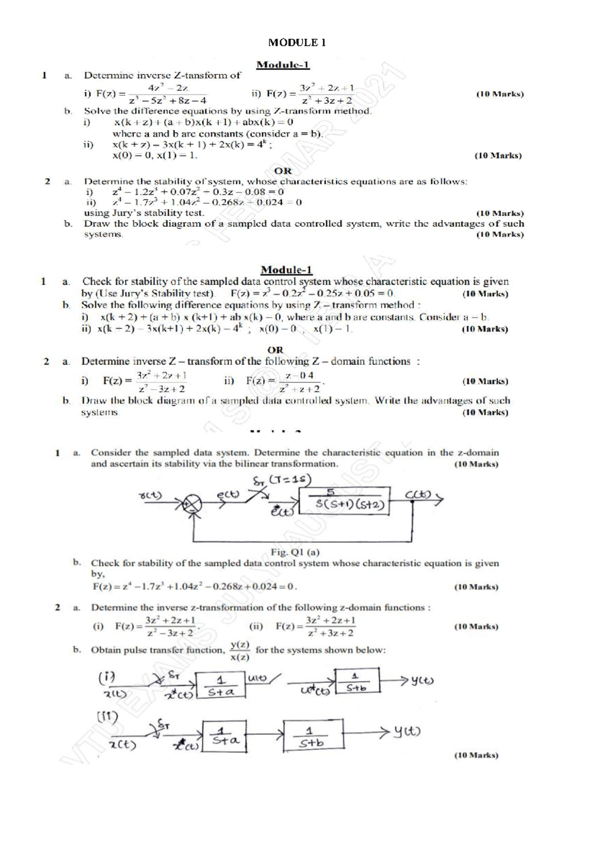 ACS 1,2,3 - CCN: Inverse Z Transform & Stability Analysis Notes - Studocu