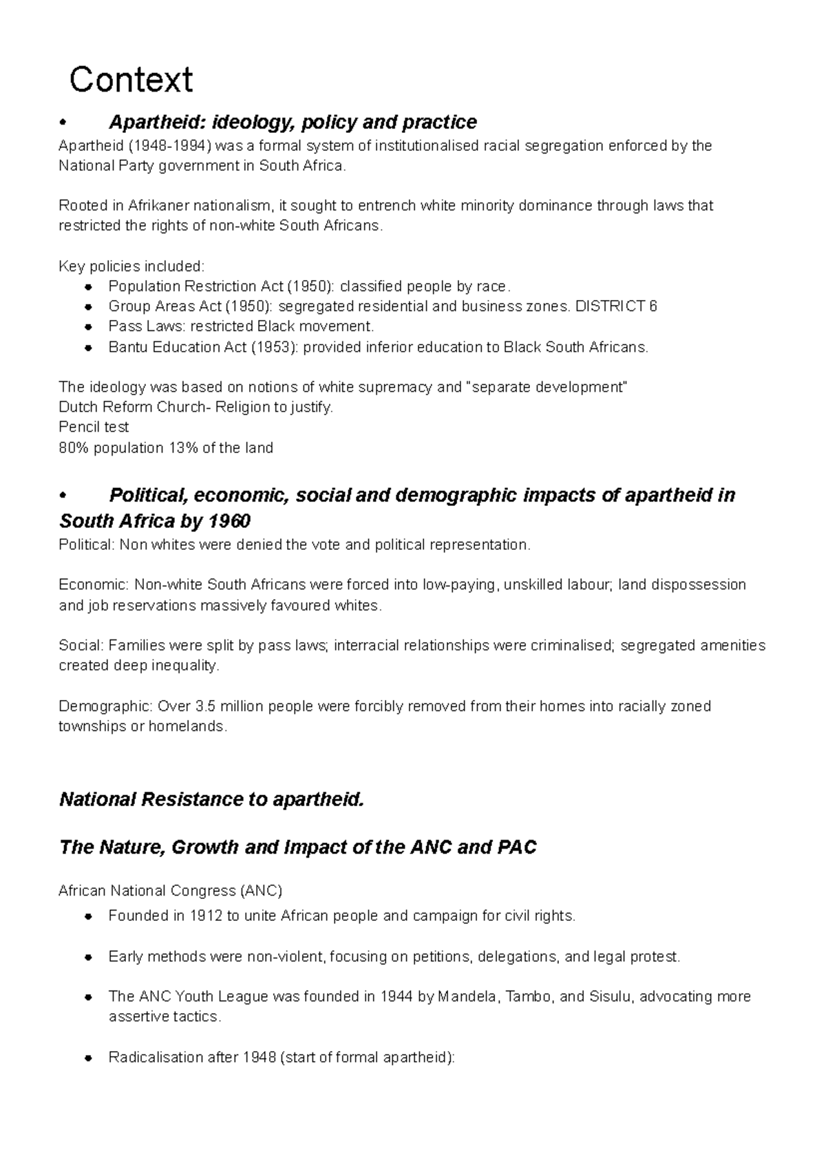 South Africa Apartheid: Ideology, Policies, and Resistance Movements ...