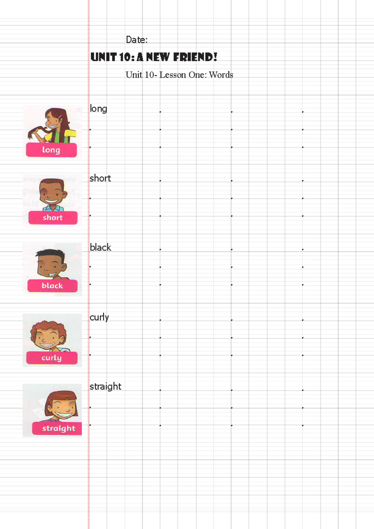 Unit 10: New Friend! ESL Lesson Notes for Young Learners FF2 - Studocu