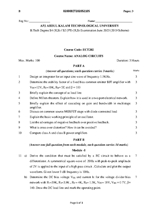 Analog Circuits - ANALOG CIRCUITS LECTURE NOTES B (II YEAR – II SEM ...