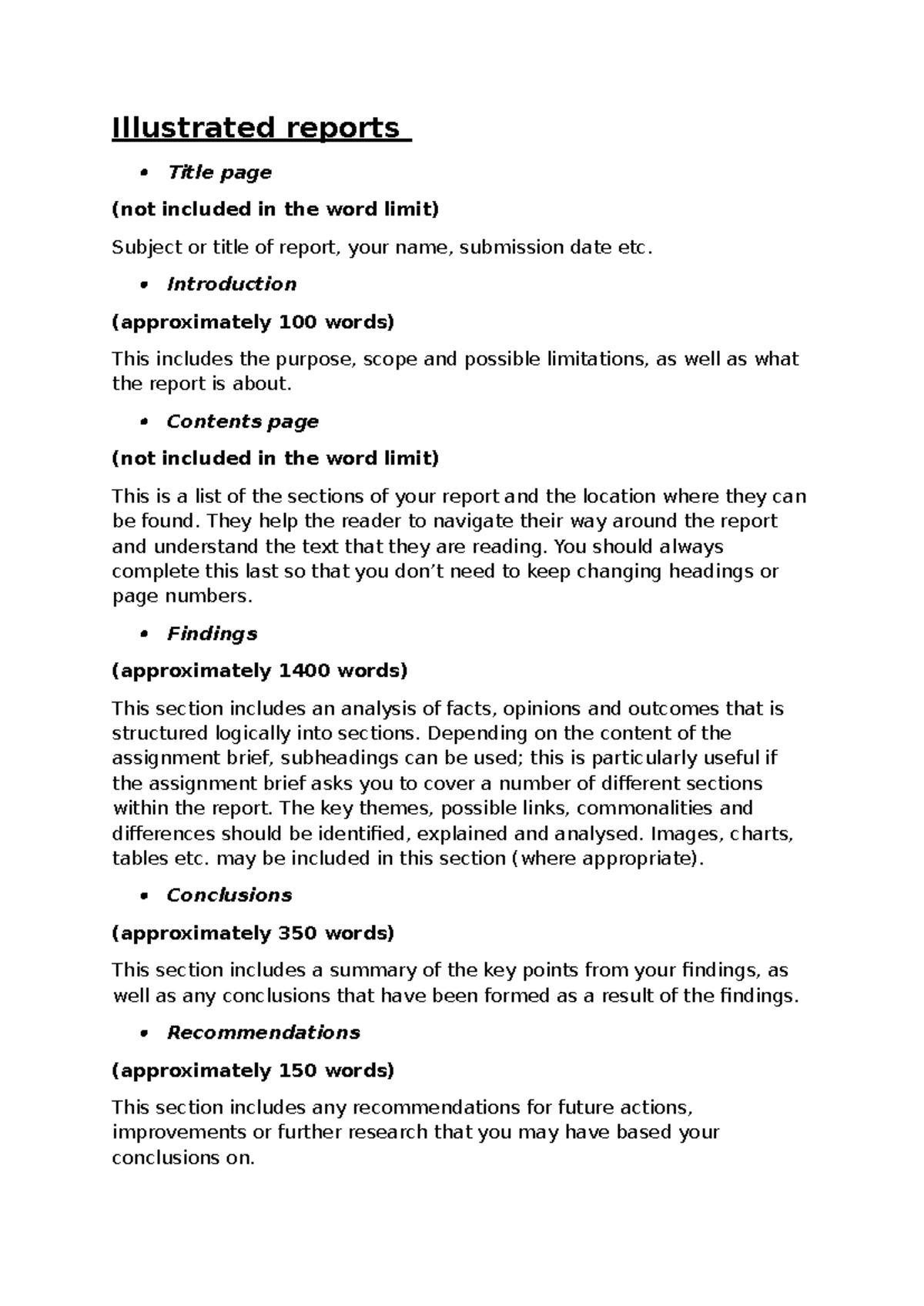 Writing Help Example Layouts for Reports and Essays - Studocu