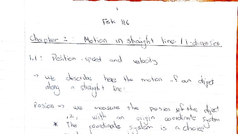 FSK 116 C2 - Chapter 2 Study Notes and Key Concepts - Studocu