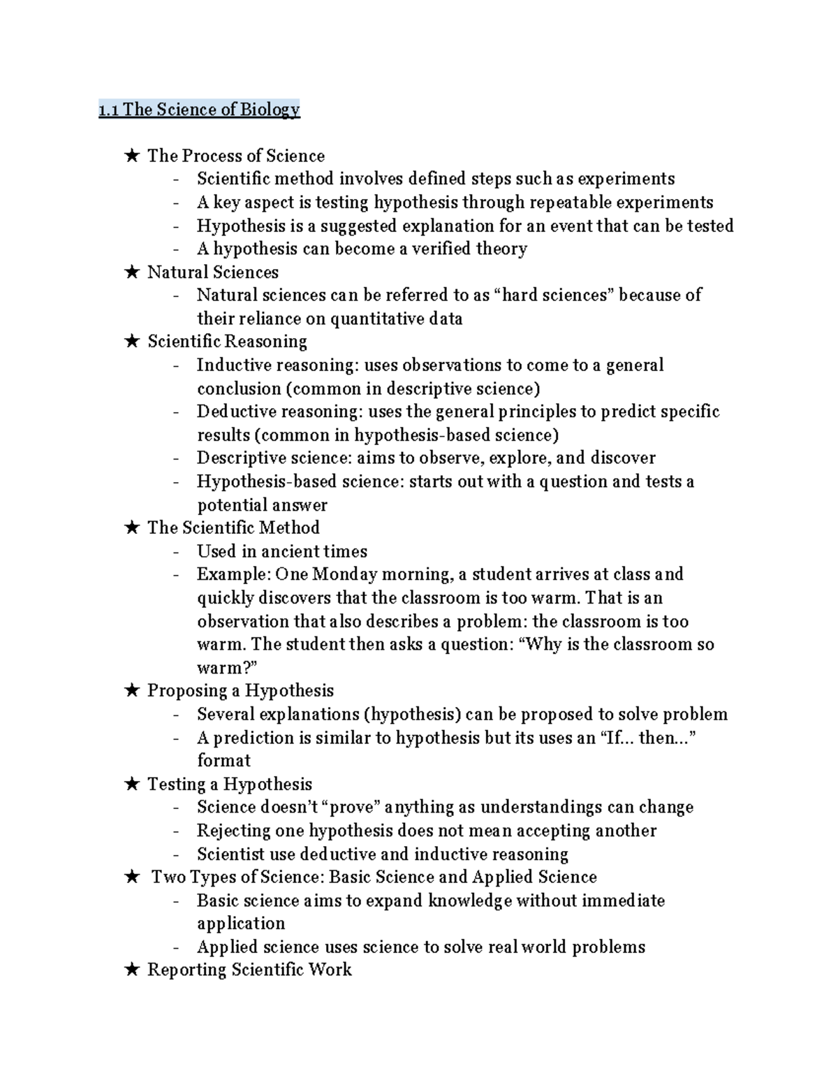 Biology 101: Themes, Concepts, and Ethics in Scientific Research - Studocu