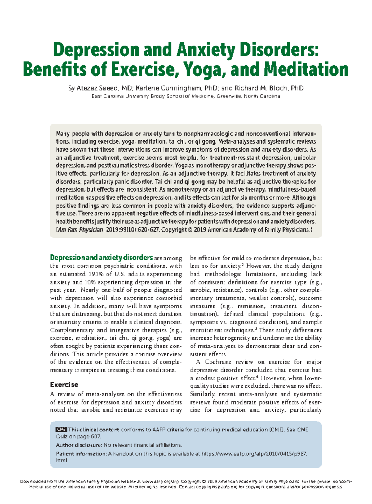 P620 - reveiw - 620 American Family Physician aafp/afp Volume 99 ...