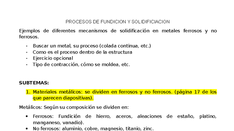 PROCESOS DE FUNDICIÓN Y SOLIDIFICACIÓN: Mecanismos en Metales Ferrosos ...