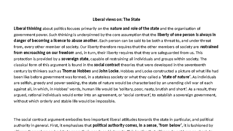 Liberalism and the State: Understanding Political Authority and ...